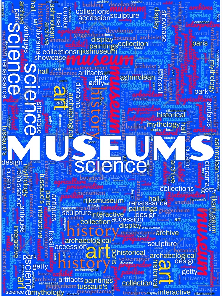 "Museum Word Cloud Science History Art Artifacts" Poster for Sale by ...