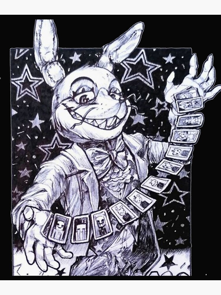 Fnaf Security Breach Vanny Joker Black And White Stiker Premium Matte ...