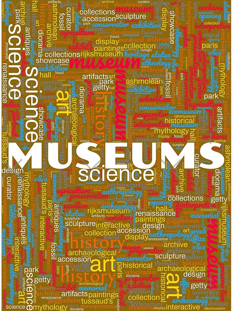 "Goldenrod Museum Word Cloud Science History Art Artifacts" Poster by ...