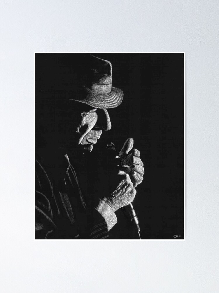 "Leonard Cohen " Poster for Sale by jameslaytone | Redbubble