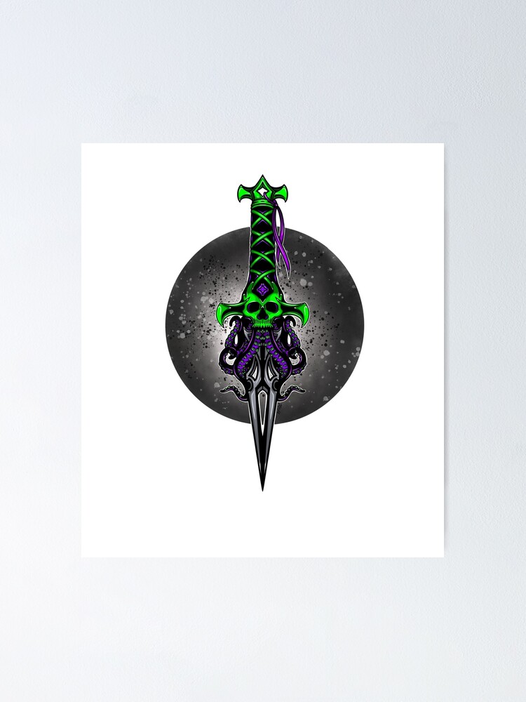 "Kraken Dagger" Poster for Sale by jwolfartwork | Redbubble