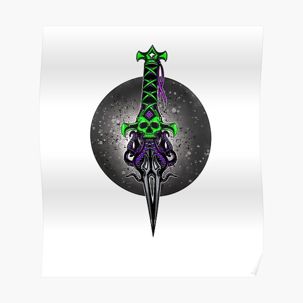 "Kraken Dagger" Poster for Sale by jwolfartwork | Redbubble