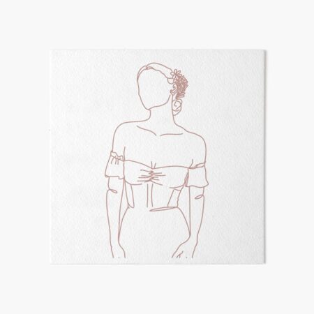 "Pink Feminine Line Drawing | Aesthetic Girl | Summer Girl Minimal Art ...