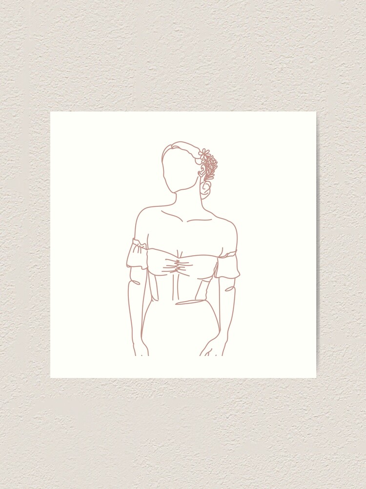 "Pink Feminine Line Drawing | Aesthetic Girl | Summer Girl Minimal Art ...