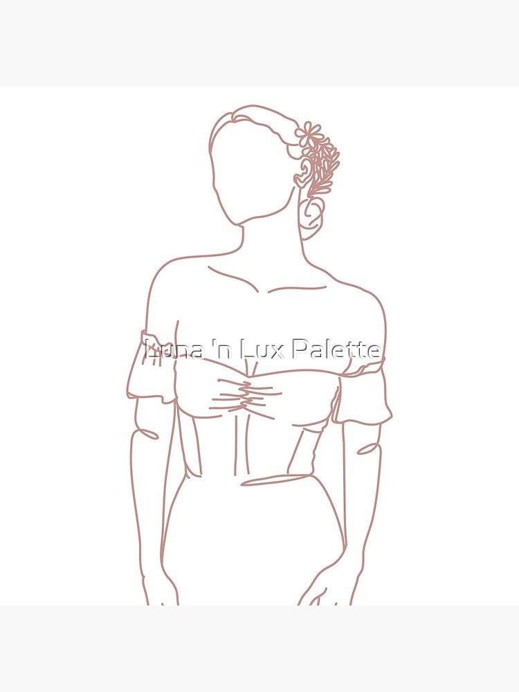 "Pink Feminine Line Drawing | Aesthetic Girl | Summer Girl Minimal Art ...