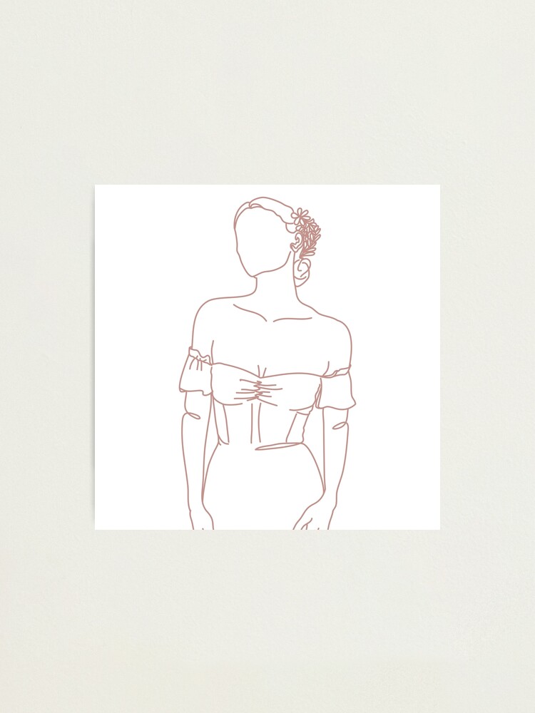 "Pink Feminine Line Drawing | Aesthetic Girl | Summer Girl Minimal Art ...