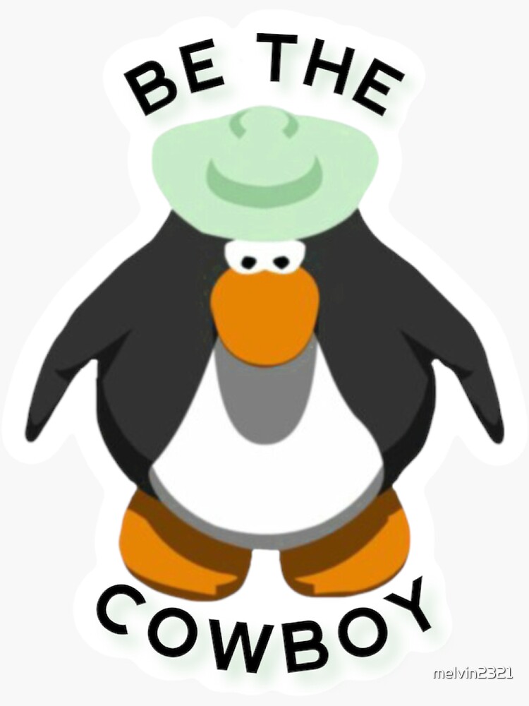 "Penguin cowboy" Sticker for Sale by melvin2321 | Redbubble