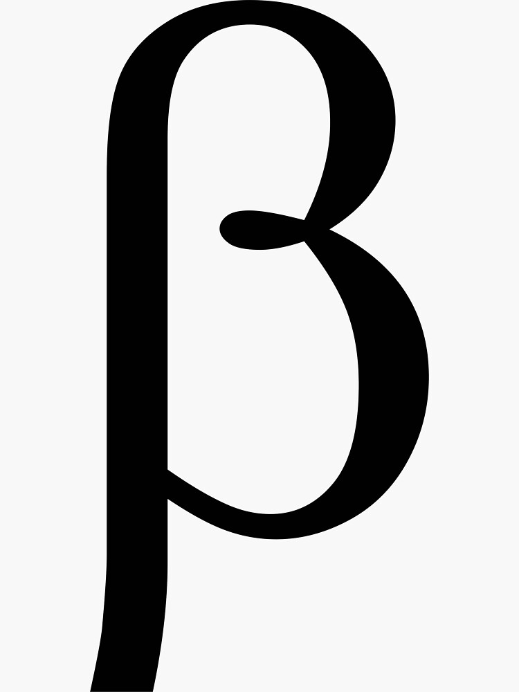 "Beta Symbol" Sticker by Alpha-Graphic-S | Redbubble