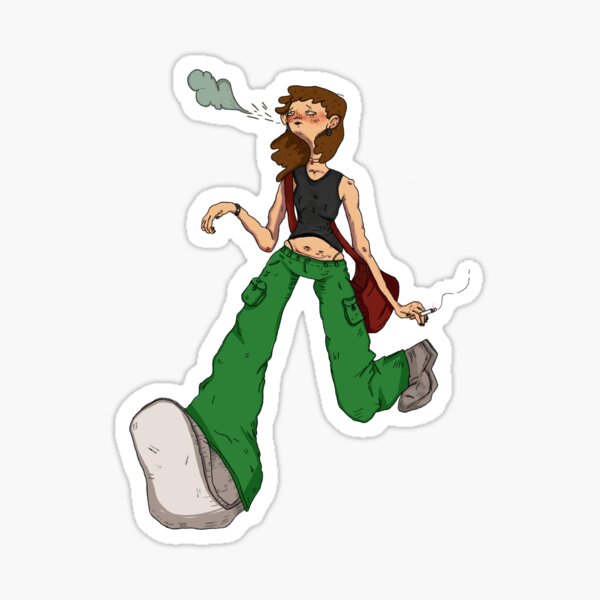 "omw!" Sticker for Sale by sullenghoul | Redbubble