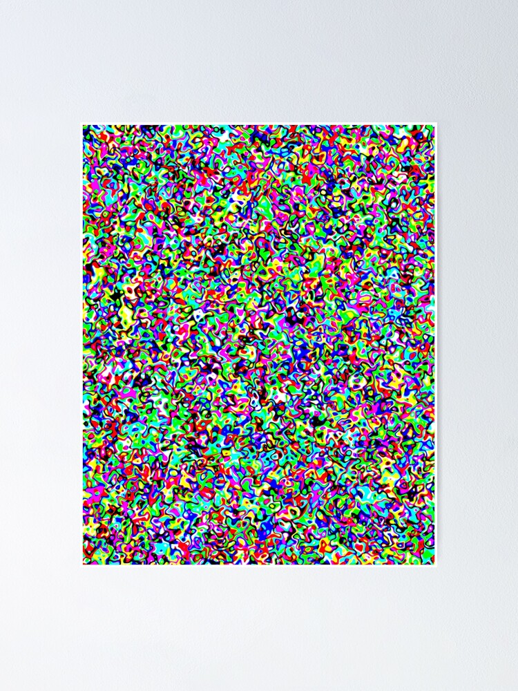 "Psychedelic Static Find the shape design " Poster for Sale by ...