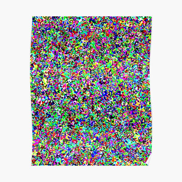 "Psychedelic Static Find the shape design " Poster for Sale by ...