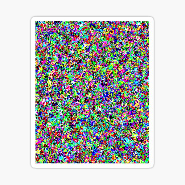 "Psychedelic Static Find the shape design " Sticker for Sale by ...