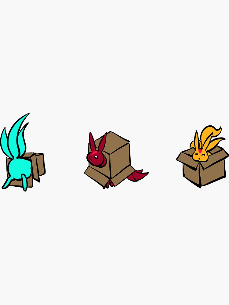 "Carbuncles in Boxes" Sticker for Sale by sewohayami | Redbubble