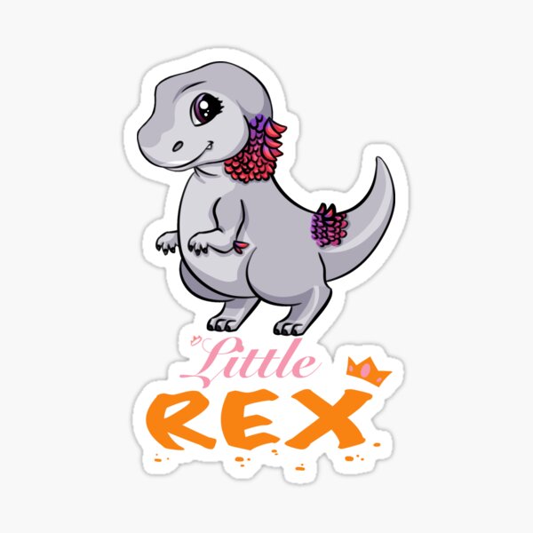 "Little Rex" Sticker by grimmdrawz | Redbubble
