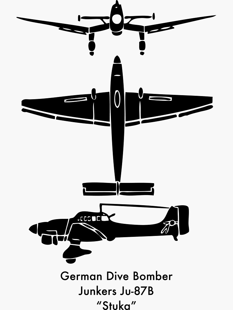 "Ju-87B "Stuka"" Sticker for Sale by arsenalapparel | Redbubble