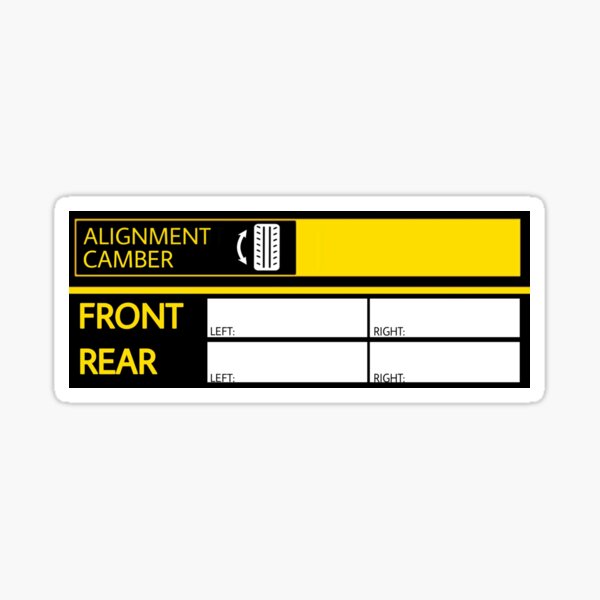 "Camber Alignment Setting / Preset" Sticker for Sale by GoldenAgeJPN ...