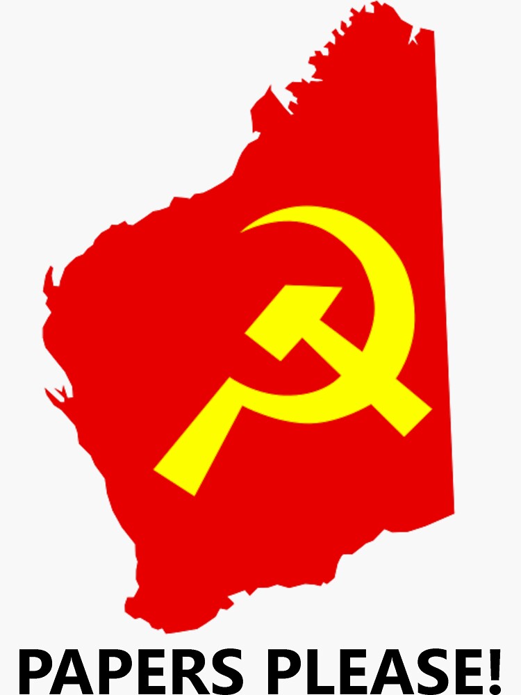 "Papers please! - Western Australia" Sticker for Sale by bakeryhill ...