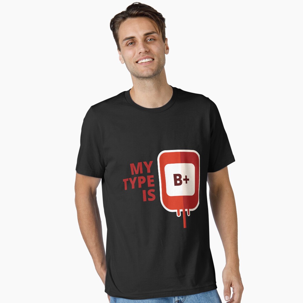 "My blood type is B+" Sticker for Sale by PCB1981 | Redbubble