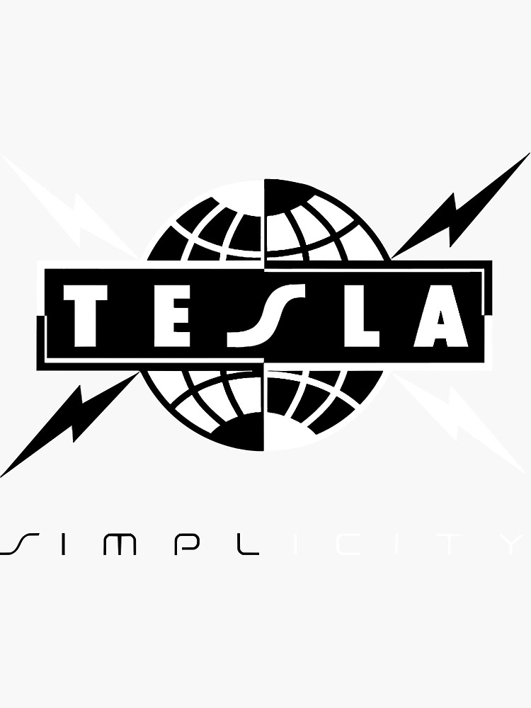 "Tesla Band Logo" Sticker for Sale by AbbigailIrene1 | Redbubble