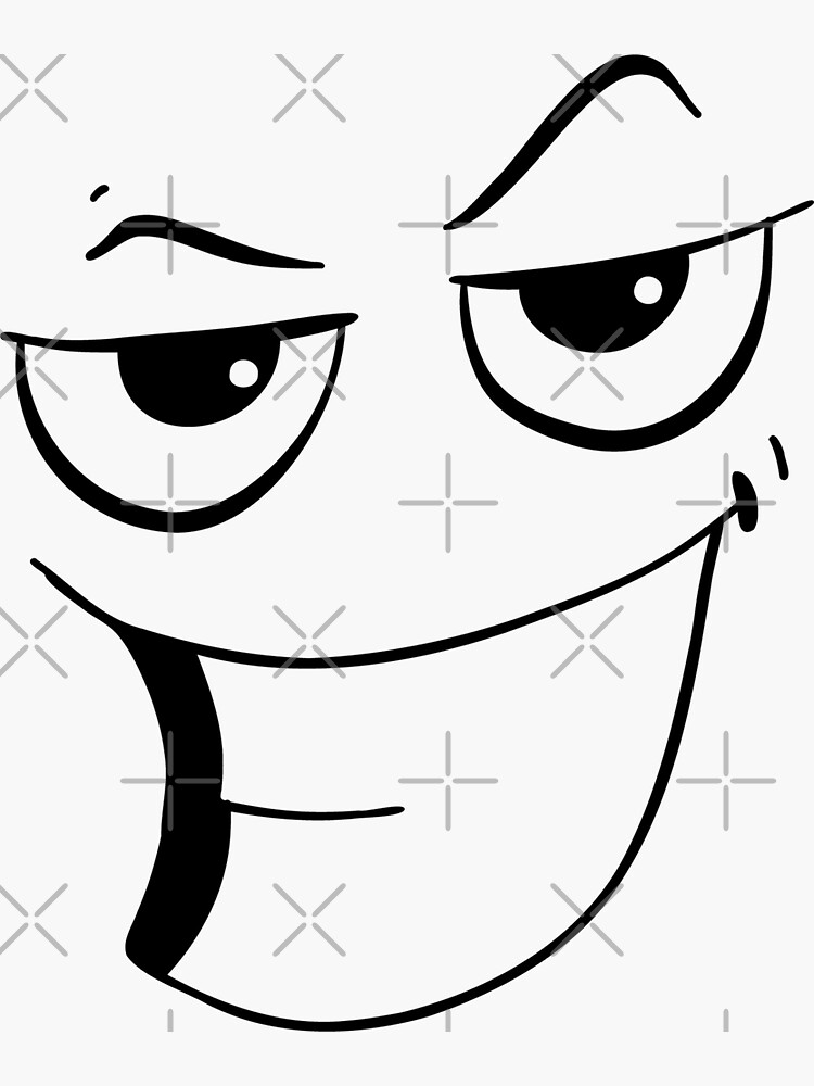 "sly face" Sticker for Sale by mcx-3 | Redbubble