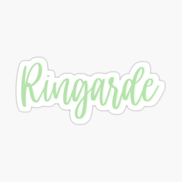 "Ringarde green writing " Sticker for Sale by F1HAUL | Redbubble