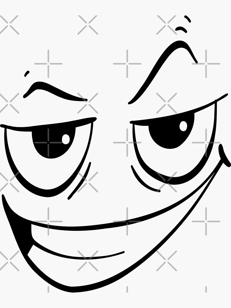 "evil face" Sticker by mcx-3 | Redbubble