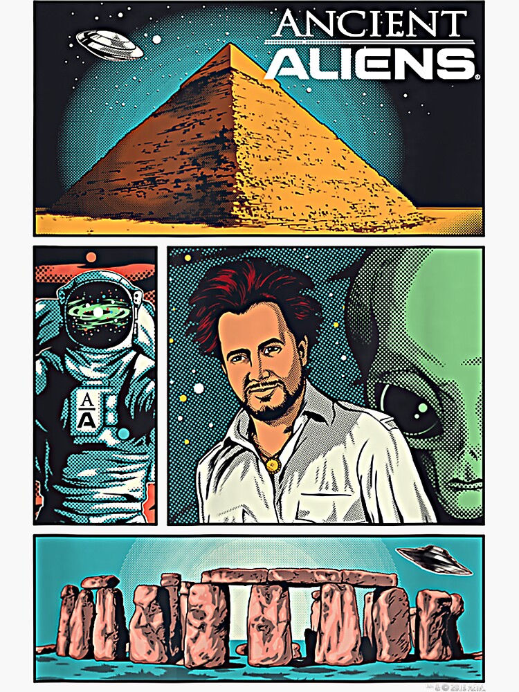 "Ancient Aliens Comic Page" Sticker by Anxohong91 | Redbubble
