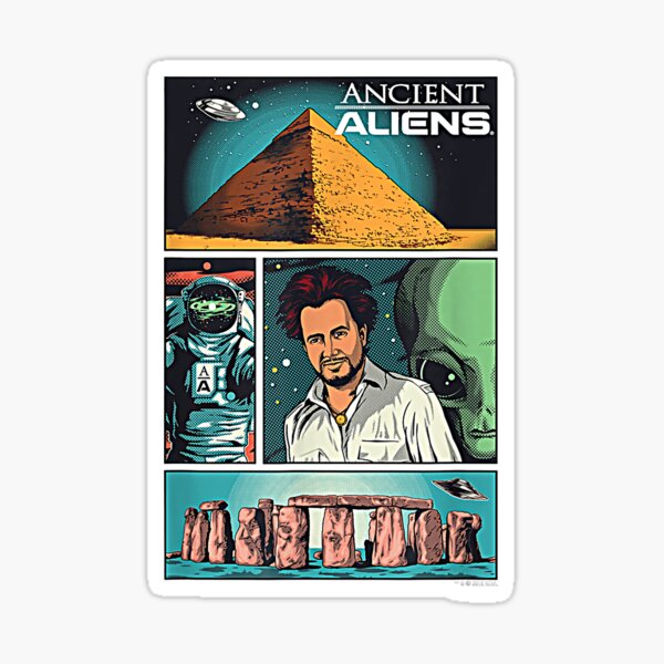"Ancient Aliens Comic Page" Sticker by Anxohong91 | Redbubble
