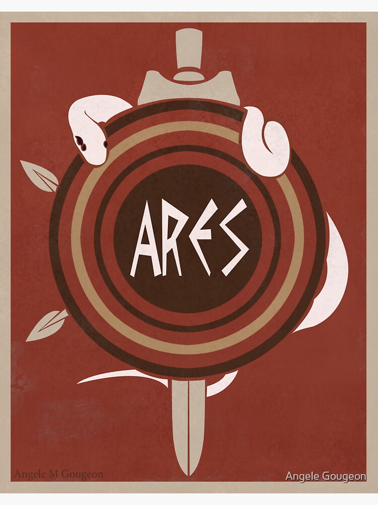 "Ares" Sticker for Sale by Angele Gougeon | Redbubble