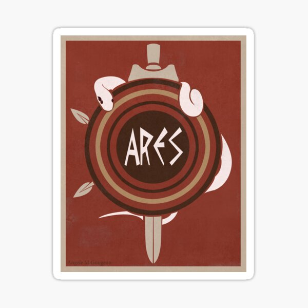"Ares" Sticker for Sale by Angele Gougeon | Redbubble