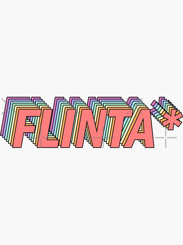 "FLINTA" Sticker for Sale by TinusCartoons | Redbubble
