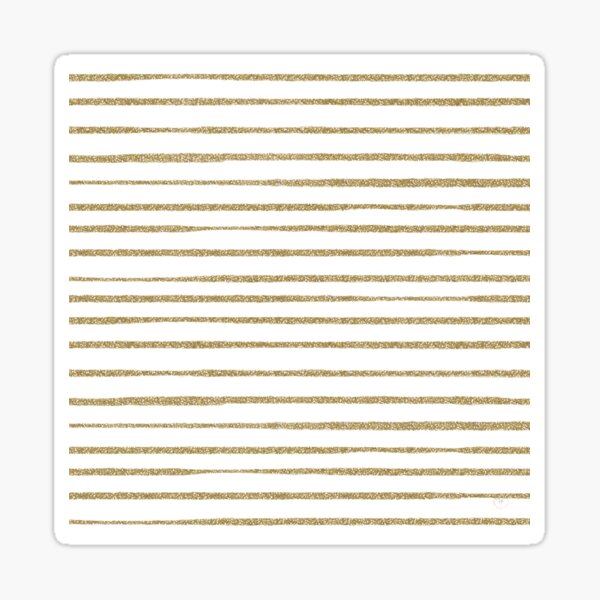 "White Gold Brush Strokes Stripes" Sticker for Sale by InovArtS | Redbubble