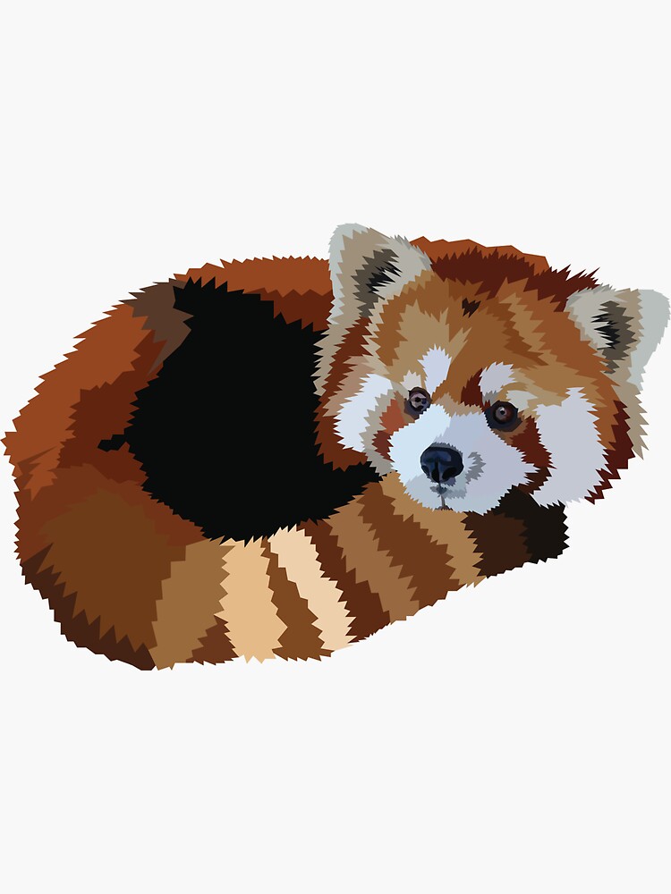 "Red Panda" Sticker for Sale by aecdesign | Redbubble