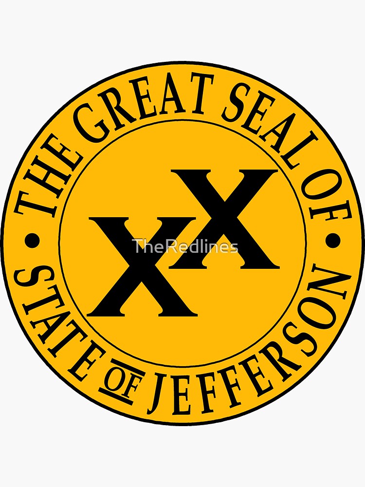 "State of Jefferson" Sticker for Sale by TheRedlines | Redbubble