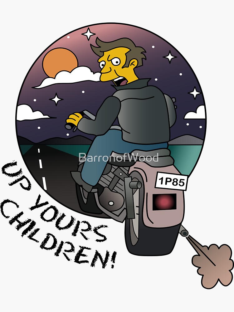 "Up Yours Children!" Sticker for Sale by BarronofWood | Redbubble