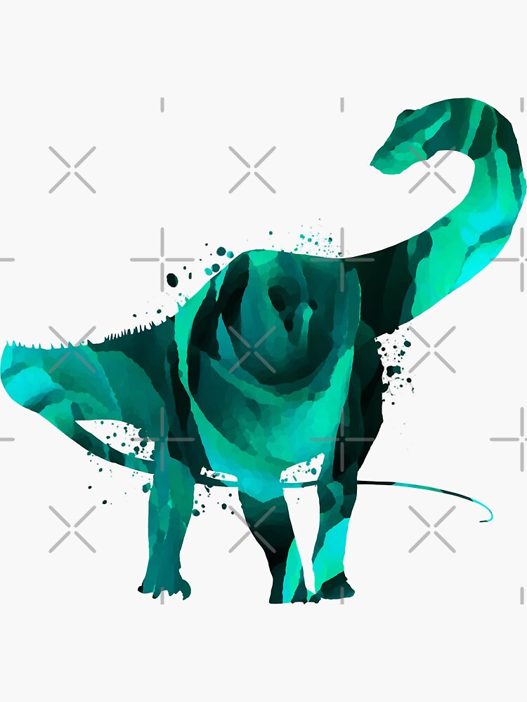 "Diplodocus Watercolour" Sticker for Sale by Dinorama | Redbubble