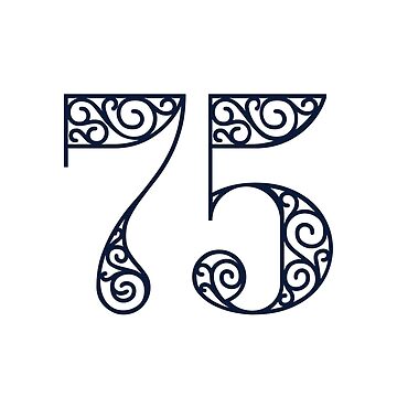 "75 Beautiful Font" Sticker for Sale by trendingatees | Redbubble