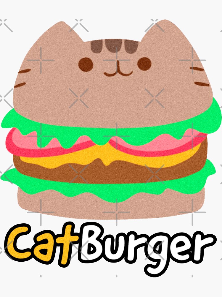 "Cat in Burger " Sticker by Cytonile | Redbubble