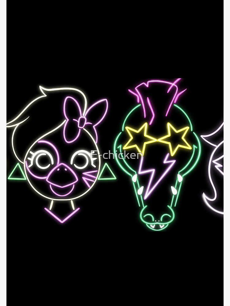 "Five nights at freddy’s security breach neon signs" Spiral Notebook by ...