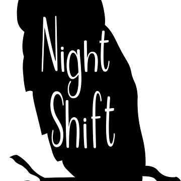 "Night shift owl" Sticker for Sale by Artvitycreator | Redbubble