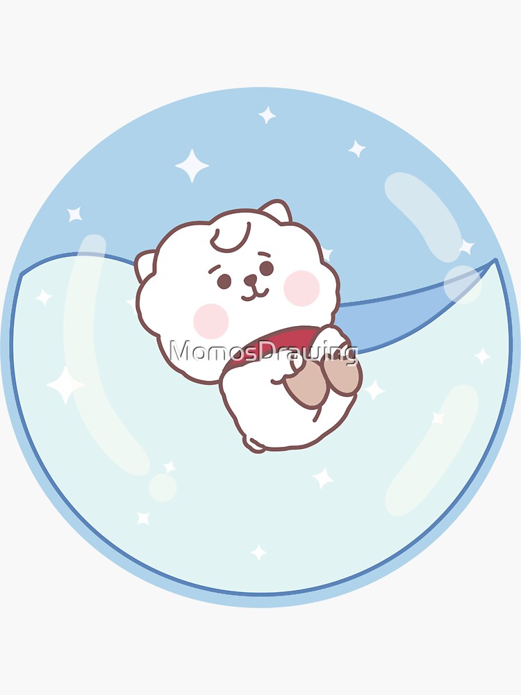 "BT21-RJ" Sticker for Sale by MomosDrawing | Redbubble