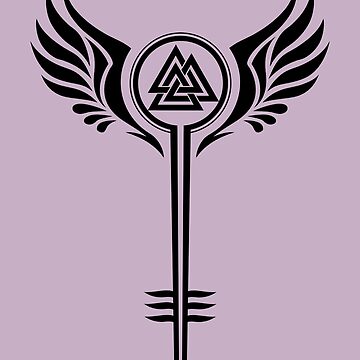 "Valkyrie Symbol with Odins Valknut" Poster for Sale by Anne Mathiasz ...