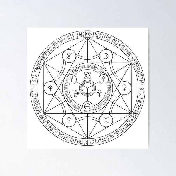 "Hexagram Alchemy Sigil" Poster for Sale by Saanis | Redbubble