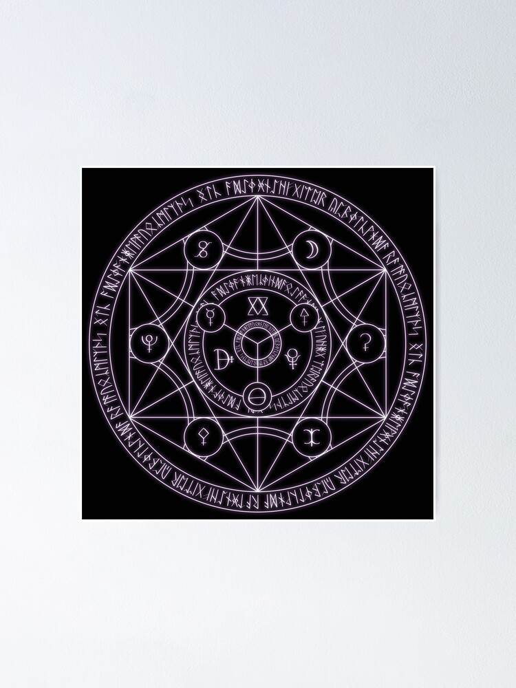 "Light Purple Hexagram Alchemy Sigil" Poster for Sale by Saanis | Redbubble