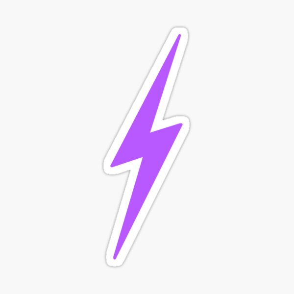 "Purple lightning bolt " Sticker for Sale by StokedLaa | Redbubble