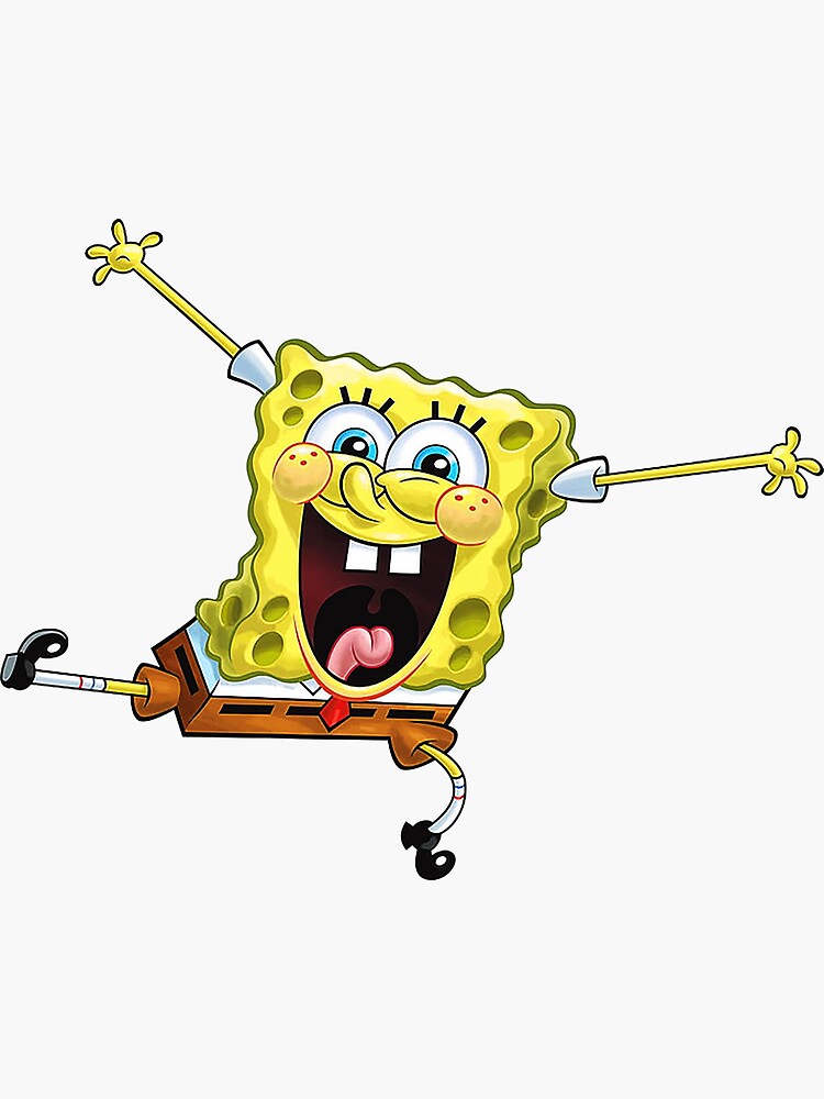 "Happy SpongeBob SquarePants" Sticker for Sale by darcyartsy | Redbubble