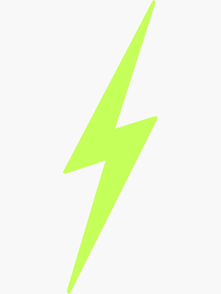 "Yellow lightning bolt " Sticker for Sale by StokedLaa | Redbubble