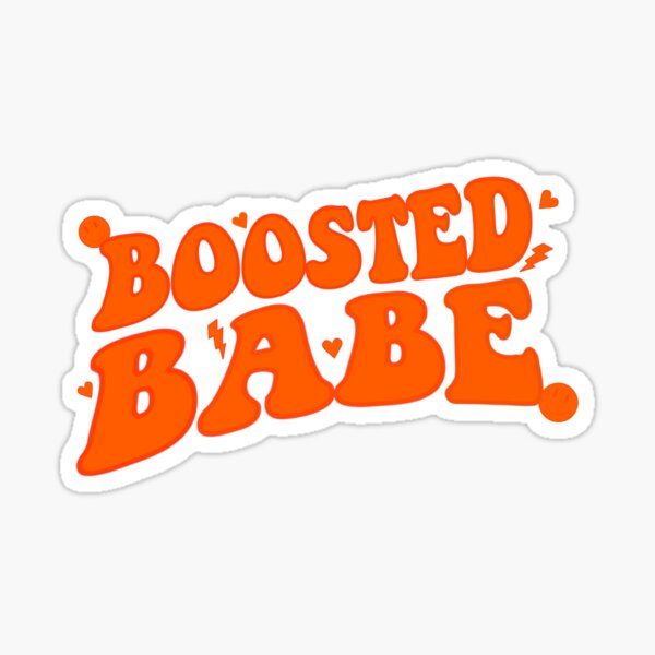"Boosted Babe Orange Aesthetic " Sticker for Sale by jessicaleah15 ...