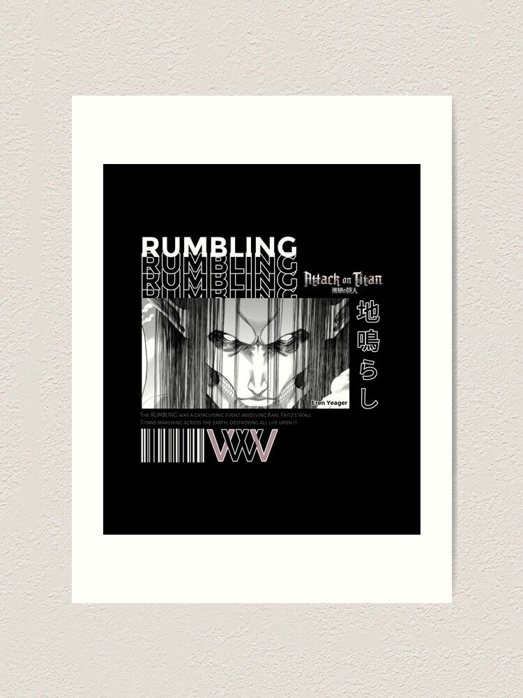 "Rumbling Eren Yeager || Attack On Titan" Art Print for Sale by X-Store ...