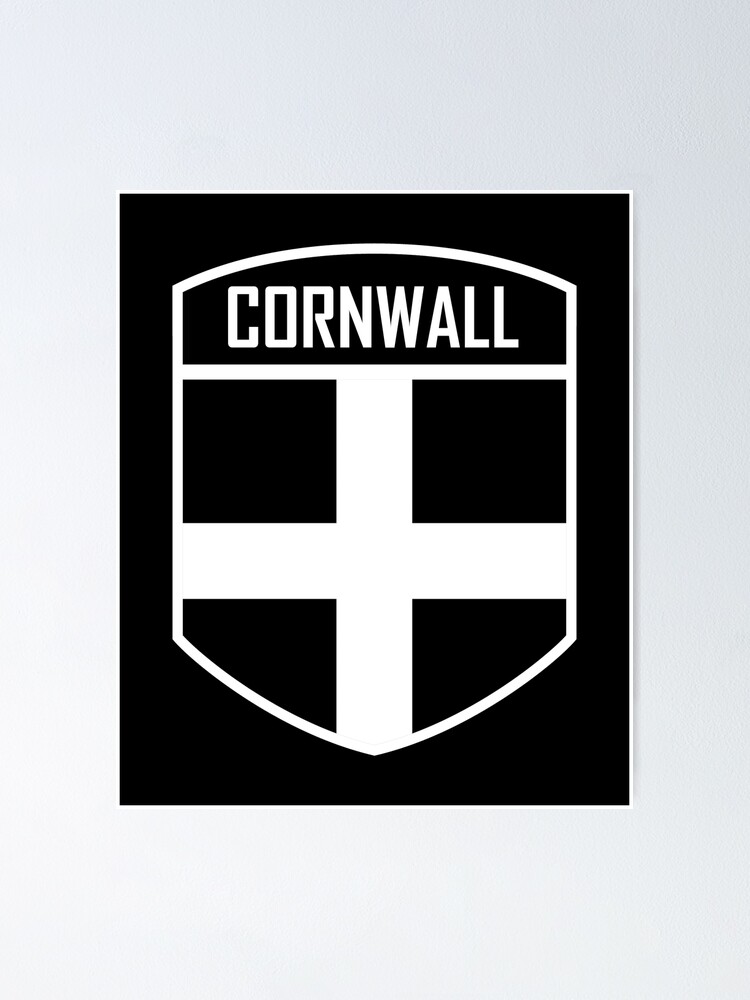"Cornwall County England Flag Emblem" Poster for Sale by T-warrior ...